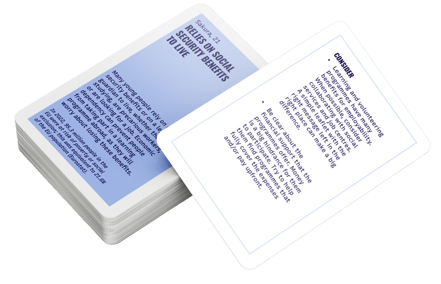 Youth focus cards Eurodesk. Youth information experts.