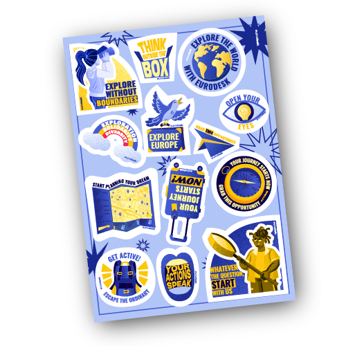 Sticker sheet - Eurodesk. Youth information experts.