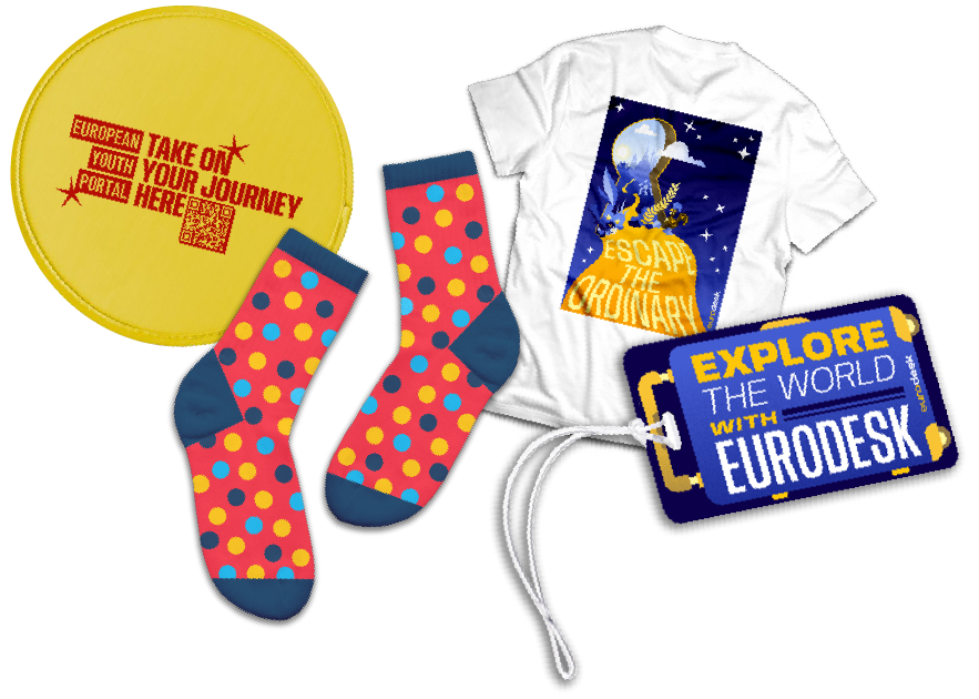 Merchandising Eurodesk. Youth information experts.